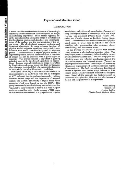 Pdf Physics Based Machine Vision Dokumen Tips