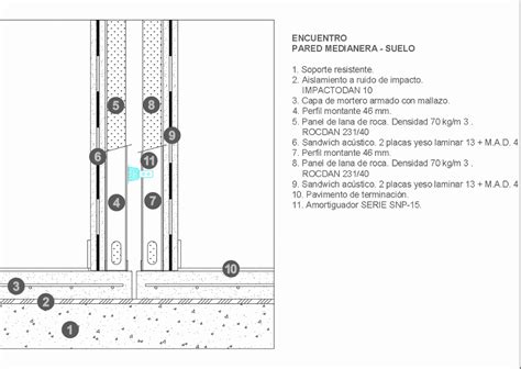 Detalles Aislación Acústica En Autocad Cad 3706 Kb Bibliocad