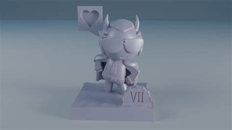 Helltaker Chibi Justice 3d Model 3d Printable Cgtrader