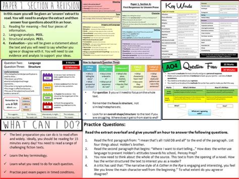 New Aqa English Language Gcse Paper 1 Section A Planning Slides Teaching Resources