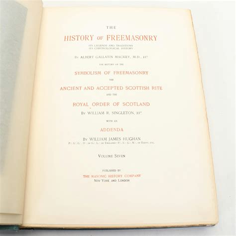 Illustrated The History Of Freemasonry Seven Volume Set Early 20th