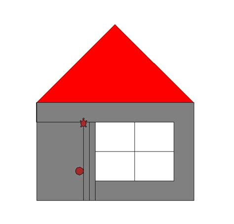 how to draw house in python