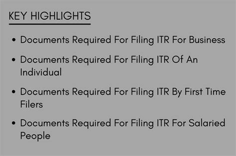 WHAT ARE THE DOCUMENTS REQUIRED TO FILE AN ITR The Global Hues