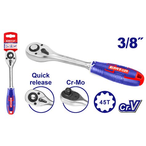 Ratch Tipo Pera Encastre De 38 Con Desconexión Rápida Emtop Ventas