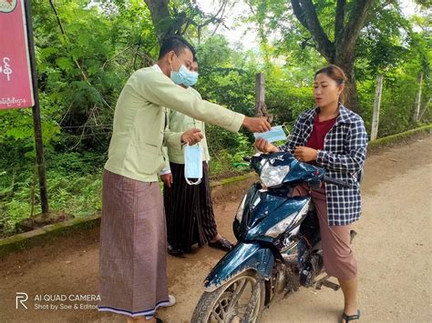 ကွန်ဟိန်းတံတား ပူးပေါင်းစစ်ဆေးရေးဂိတ်၌ Mask Campaign ပြုလုပ်၍ ကျန