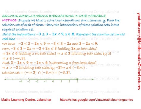 Class 11 Chapter 6 Linear Inequations System Of Linear Inequations