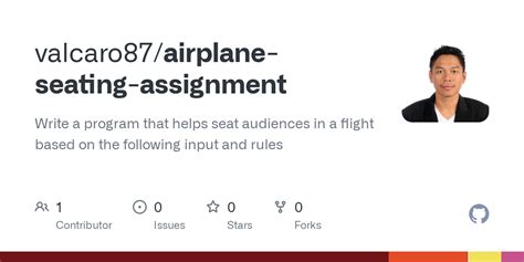 Github Valcaro87airplane Seating Assignment Write A Program That