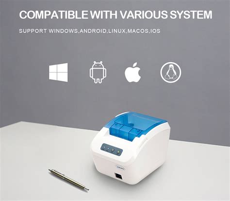Zy609 Thermal Label Printer With Printer Driver Usb Bluetooth Barcode