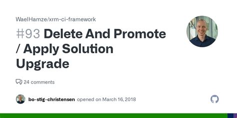 Delete And Promote Apply Solution Upgrade · Issue 93 · Waelhamzexrm Ci Framework · Github