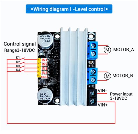 A Dual DC Motor Drive Module Forward And Reverse PWM Speed Regulation Dimming V Low