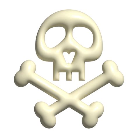 3d Icon Of Skull Bone 22288358 Png
