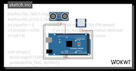 Ultrasonic And Motion Sensor Copy Copy Wokwi Esp32 Stm32 Arduino