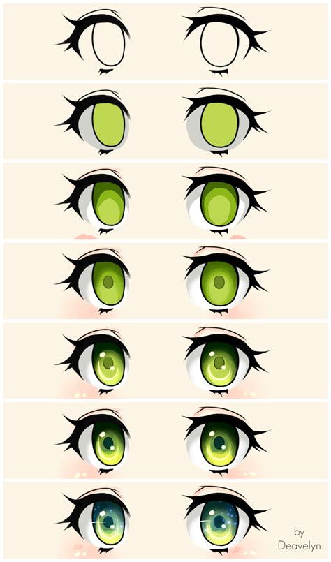How To Draw Anime Eyes Female Cute