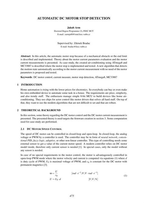 Pdf Automatic Dc Motor Stop Detection Dokumen Tips