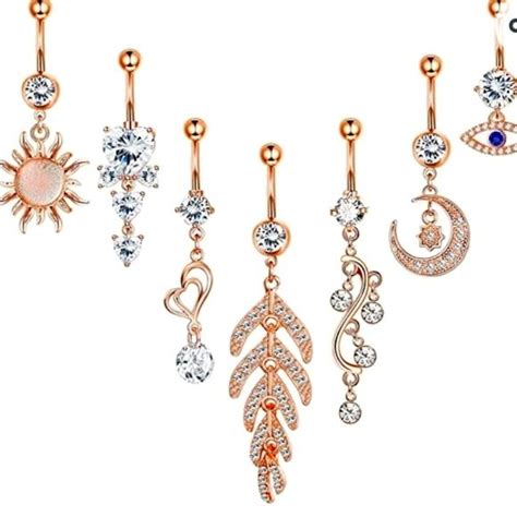 7 Piece Beautiful Belly Button Bling Jewelry Nwt Bling Jewelry Bling