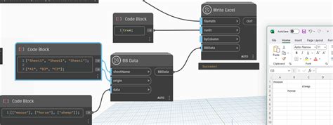 i have a writing problem in excel with dynamo revit dynamo