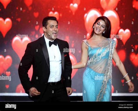 Bollywood Actors Salman Khan And Jacqueline Fernandez During The