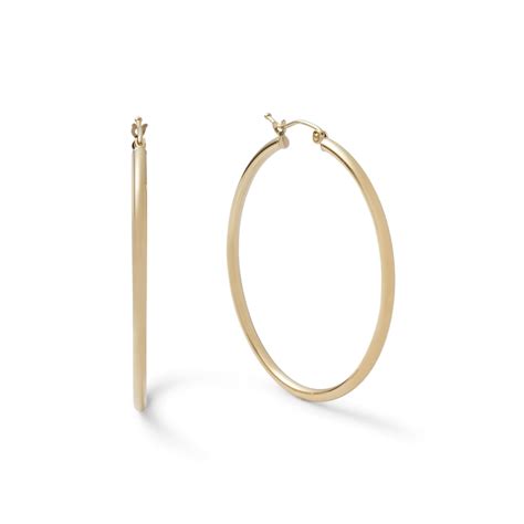 10k Tube Hollow Gold Hoops Banter
