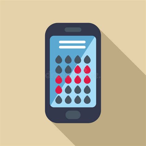 Smartphone Showing Menstrual Cycle Tracking App Interface Stock