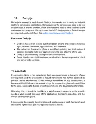 Nodejs Framework For App Development Pdf