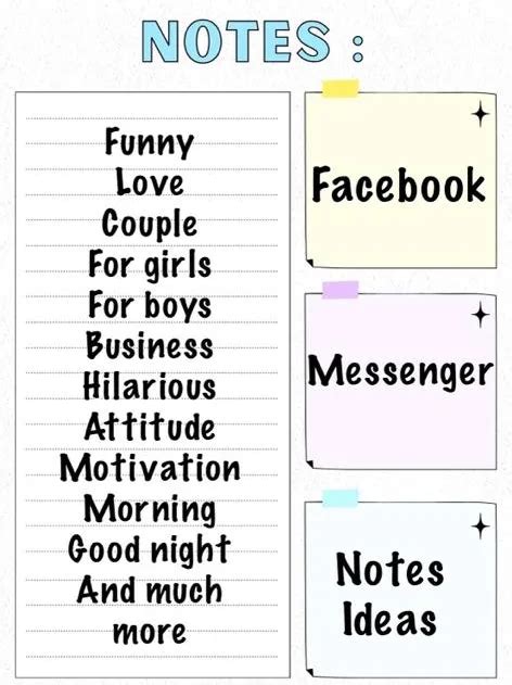 Top 1000 Ultimate Facebook Messenger Notes Ideas Best Funny Sad Cool