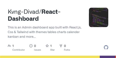GitHub Kvng Divad React Dashboard This Is An Admin Dashboard App Built With React Js Css