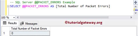 SQL PACKET ERRORS