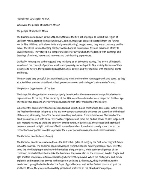 His203 Complete Note Wps Office Pdf Africa Southern Africa