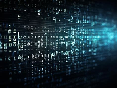 silver binary code on dark creating an atmosphere of data technology