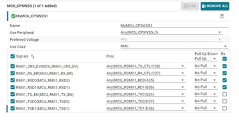 TDA VH Q TDA VH No Pinmap Selection Of MCU RMII REF CLK Pin B In MCU CPSW G RMII Mode
