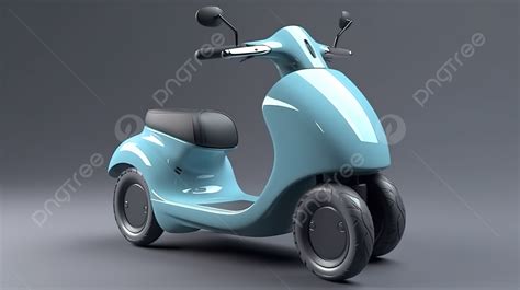 파란색 전기 스쿠터가 회색으로 움직이고 있습니다 운송을 위한 3d 렌더링 현실적인 파란색 전기 스쿠터 의자 고화질 사진 사진 배경 일러스트 및 사진 무료 다운로드