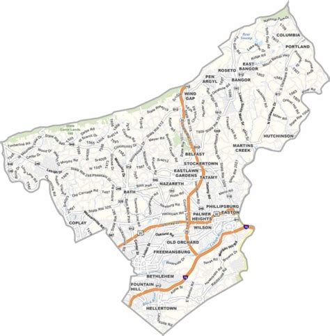 Bucks County Map Pennsylvania Us County Maps