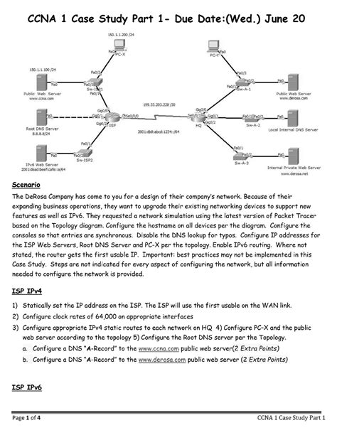 CCNA Case Study Part Due Date Wed June Chegg