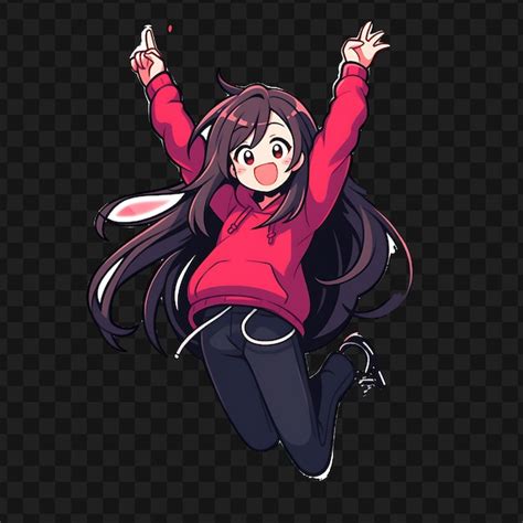Anime Girl Jumping Psd 1000 High Quality Free Psd Templates For Download