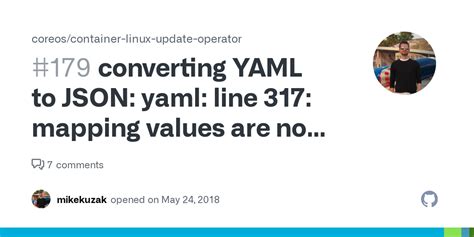 converting yaml to json yaml line 317 mapping values are not allowed
