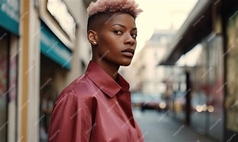 Premium Ai Image Side View Of Self Assured Young African American
