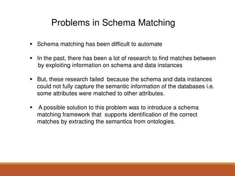 Ppt Ontology Driven Semantic Matches Between Database Schemas