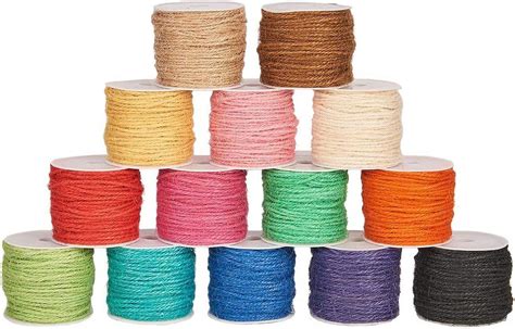 Colored Jute Twine 460 Feet Craft Packing String 2mm Natural Hemp Twine