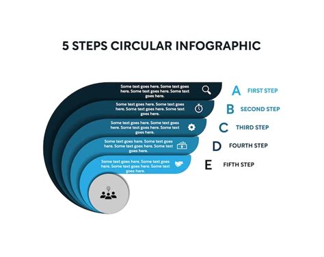 Premium Vector 5 Steps Circular Infographic