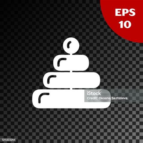 투명 한 어두운 배경에 격리 된 흰색 피라미드 장난감 아이콘입니다 벡터 일러스트레이션 건설 산업에 대한 스톡 벡터 아트 및 기타 이미지 건설 산업 교육 귀여운