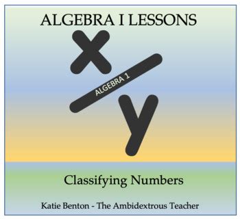 Algebra Lesson Classifying Numbers TPT