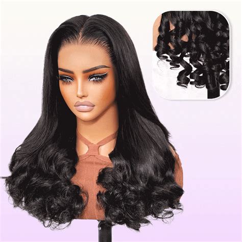 Megalook 13x6 Three Go™ Glueless Wig Straight Hair With Spiral Curly E
