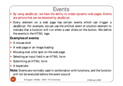 39 Javascript Event Handling And Date Object 06 02 2023 Events 64 R