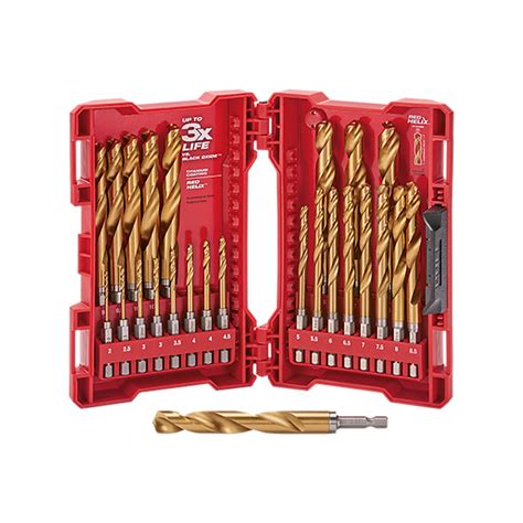 48 89 4861 Milwaukee Shockwave Red Helix Titanium Metric 25pc Set