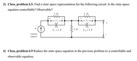 Solved 3 Chen Problem 6 5 Find A State Space