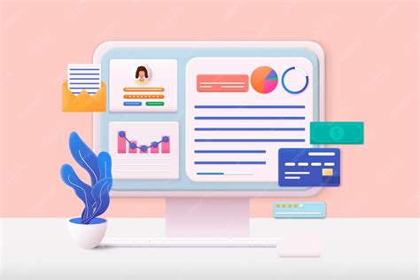 Premium Vector 3d Web Illustrations Computer And Account Login And Password Form Page On