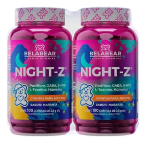 Duo Pack Belabear Night Z Gomitas Para Dormir 100 Un Cu Naranja Mercadolibre