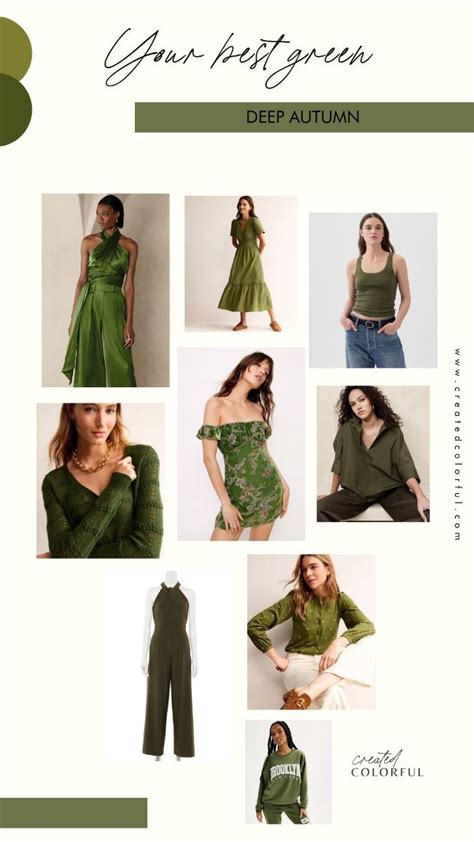 Green Can Work For Your Skin Tone Autumn Color Palette Fashion Deep