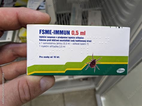 Prague Czech Republic July 10 2024 Fsme Immun Box Of Vaccine For