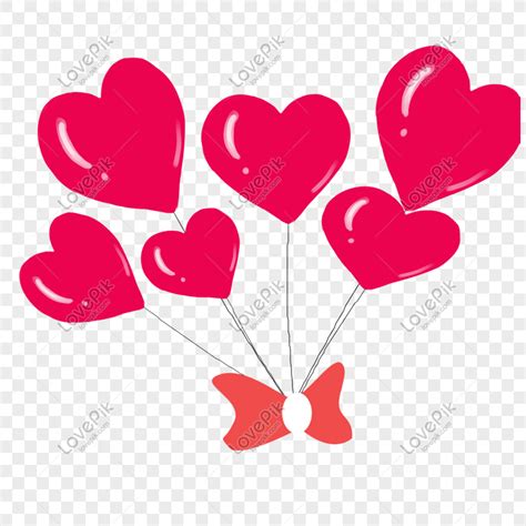 발렌타인 하트 풍선 일러스트 레이션 Png 일러스트 무료 다운로드 Lovepik